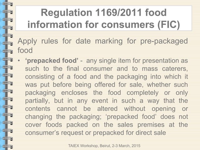 Shelf life and date marking requirements for packaged food | PPTX ...