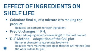 Water Activity 201: Shelf Life and Packaging | PPT