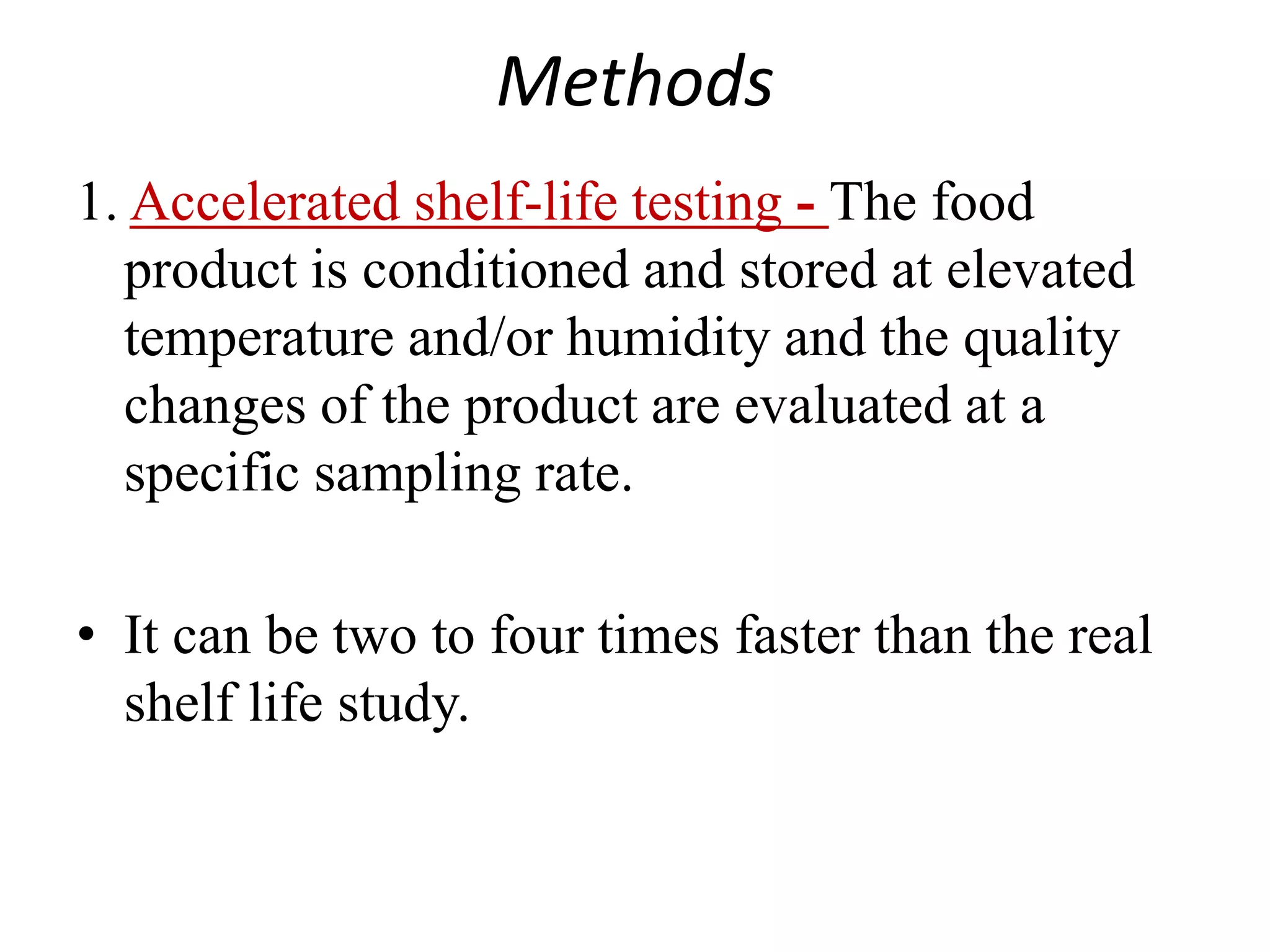 Shelf life of food | PPTX