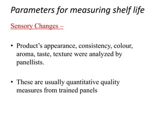 Shelf life of food | PPTX
