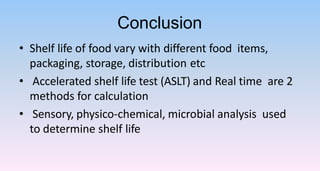 Factors affecting Shelflife of food | PPTX