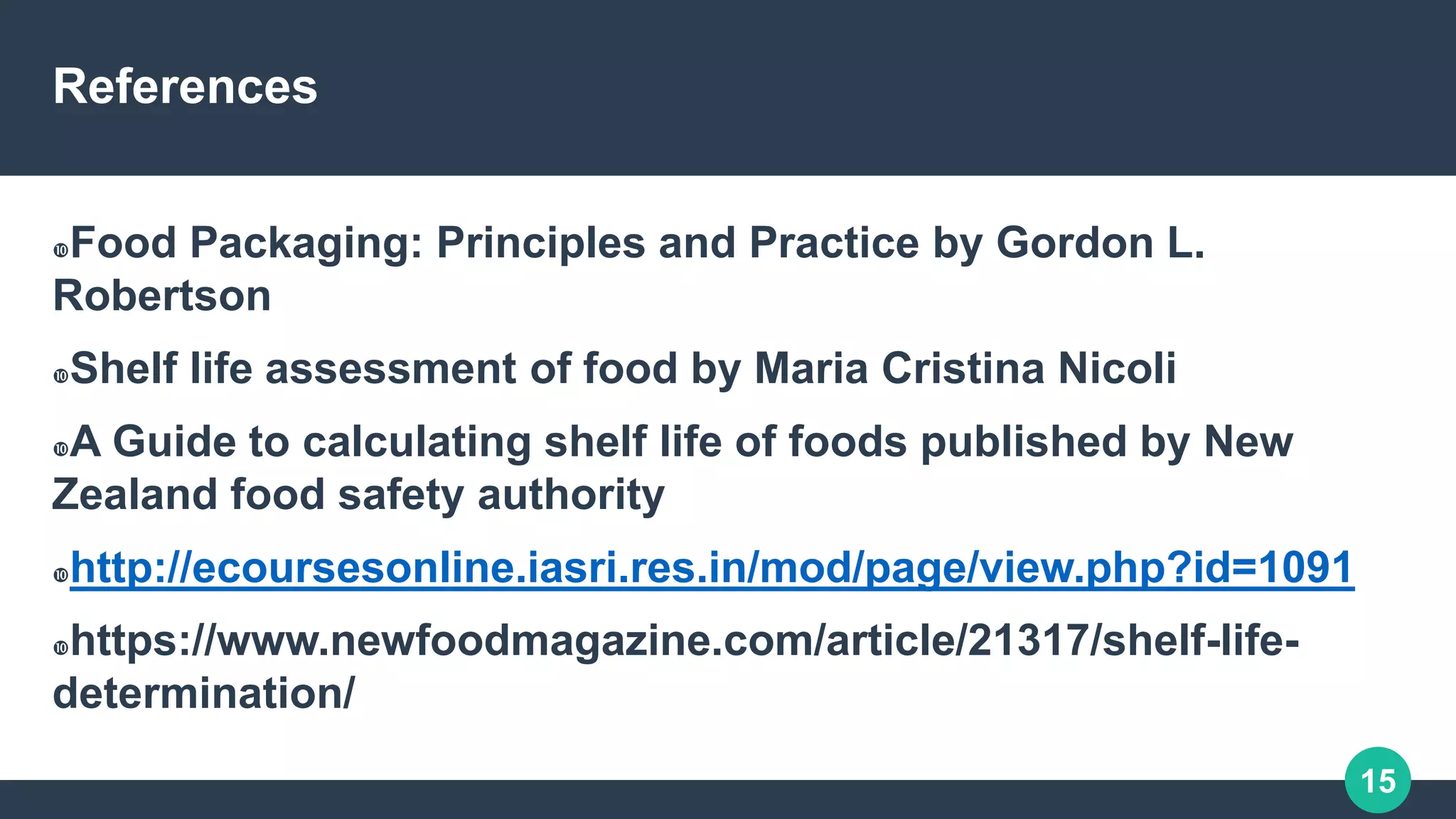 Shelf life determination | PPT