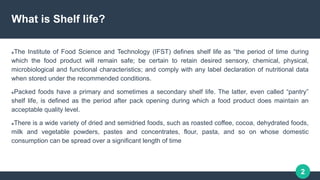 Shelf life determination | PPT