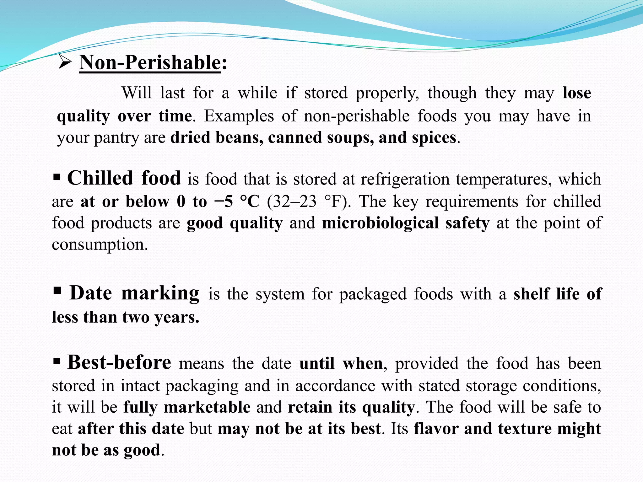 Shelf Life of Highly Perishable Food SlideShare | PPTX
