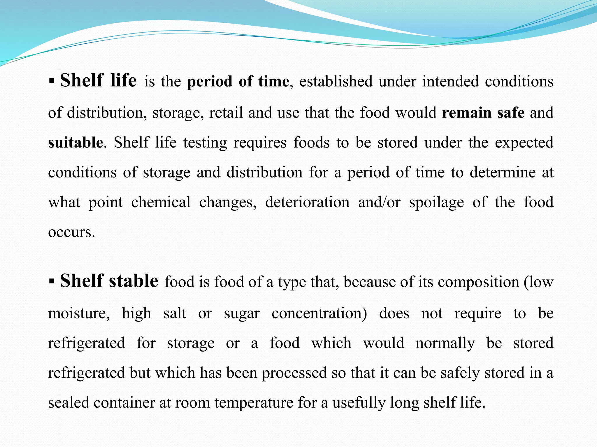 Shelf Life of Highly Perishable Food SlideShare | PPTX