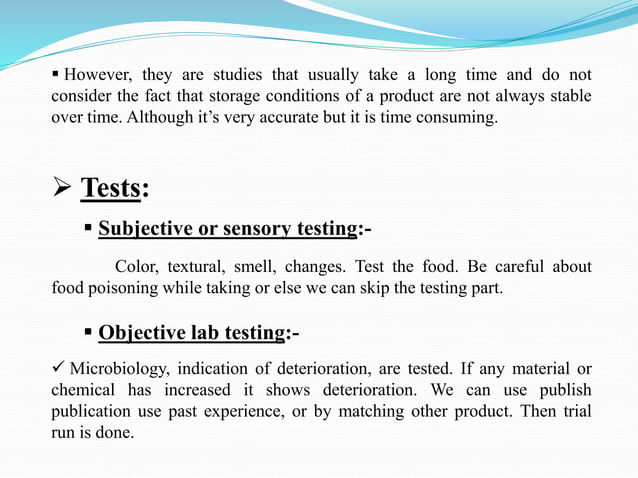 Shelf Life of Highly Perishable Food SlideShare | PPTX