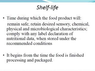 Shelf life of food products | PDF