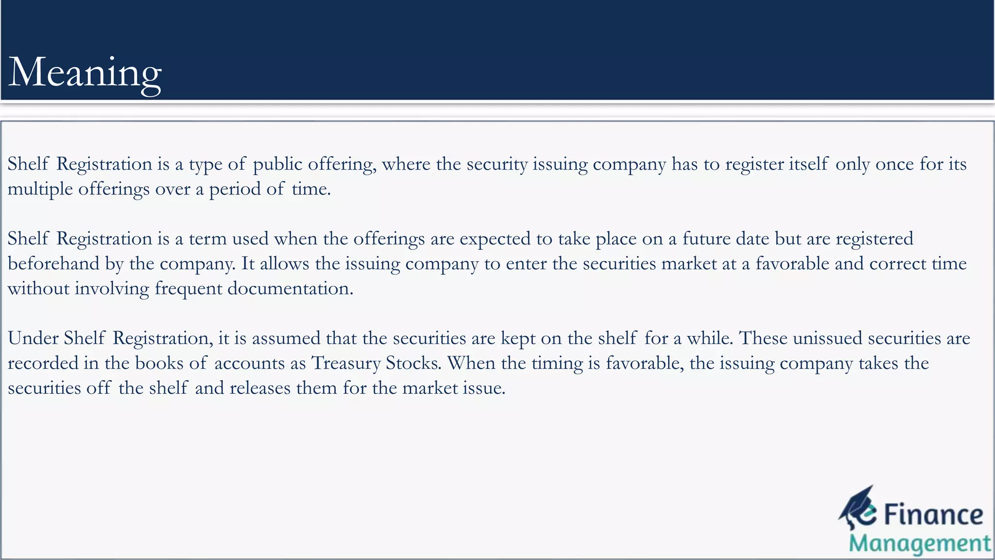 Shelf Registration | PPTX