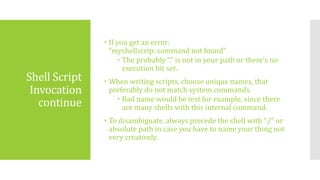 Shell & Shell Script | PPT