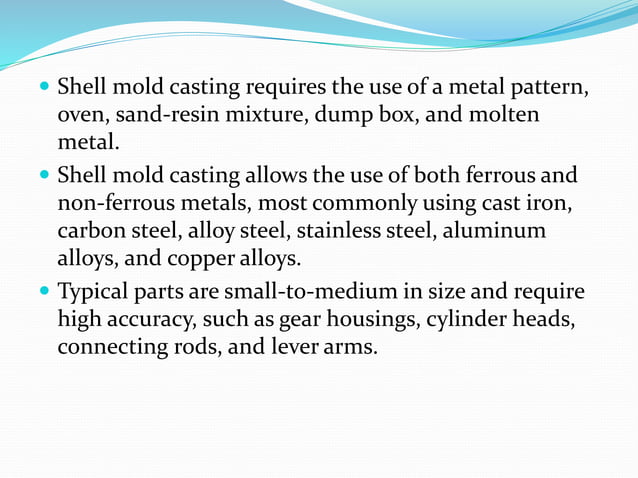 Shell molding process | PPTX