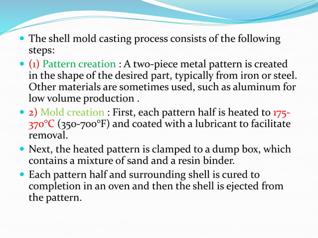 Shell molding process | PPTX