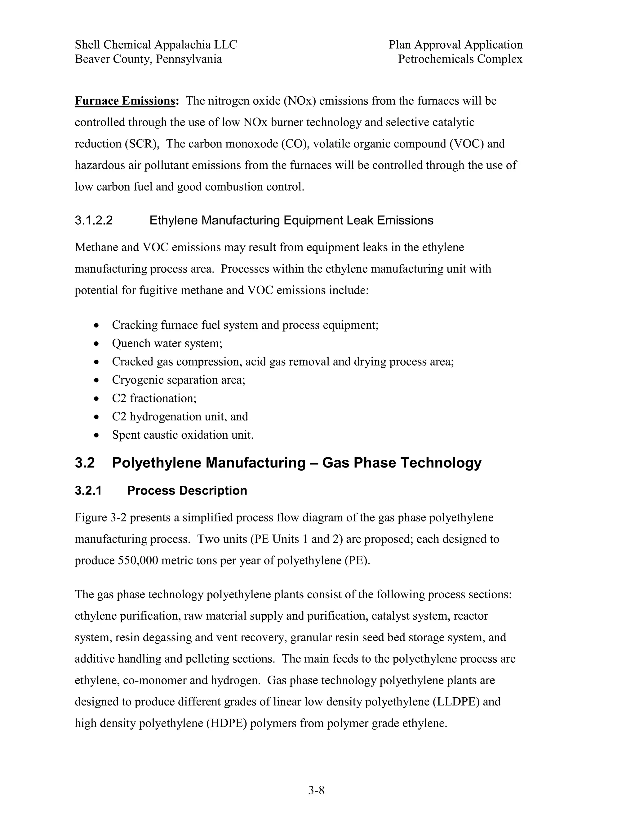 Shell Air Quality Plan Approval application for PA Ethane Cracker Plant ...
