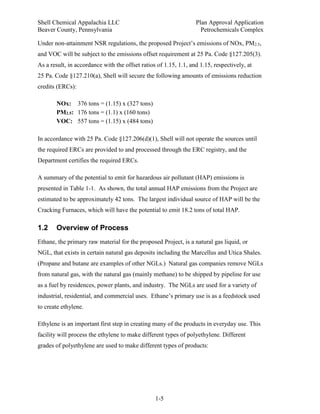 Shell Air Quality Plan Approval application for PA Ethane Cracker Plant ...