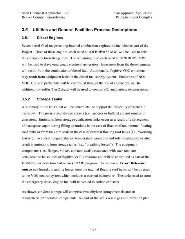 Shell Air Quality Plan Approval application for PA Ethane Cracker Plant ...