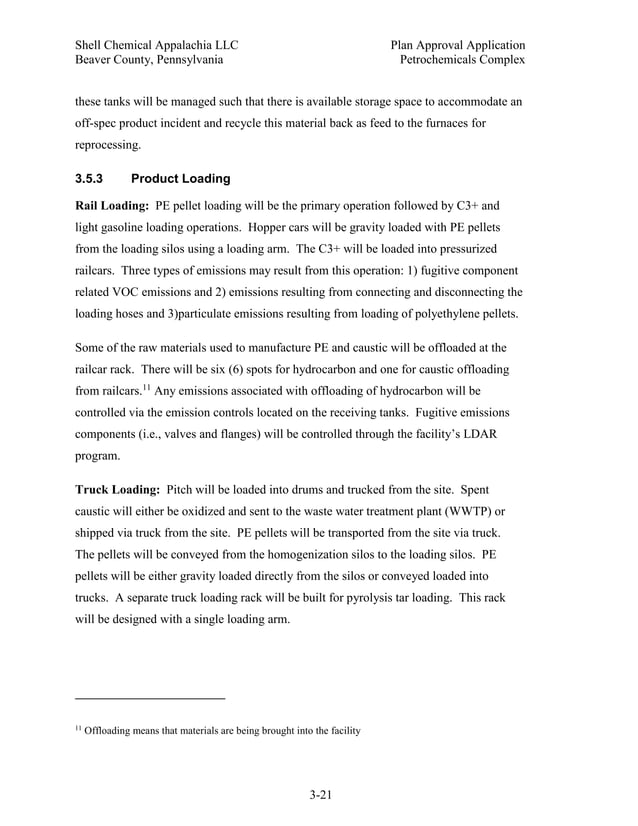 Shell Air Quality Plan Approval application for PA Ethane Cracker Plant ...