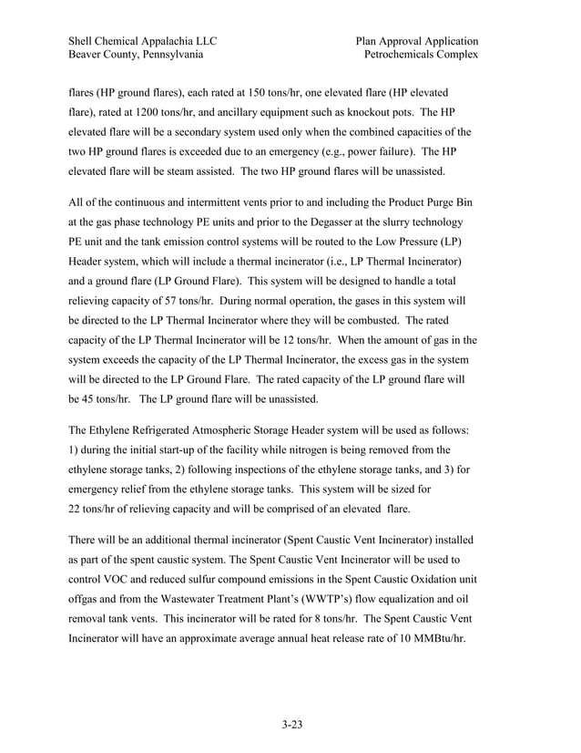 Shell Air Quality Plan Approval application for PA Ethane Cracker Plant ...