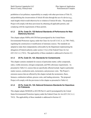 Shell Air Quality Plan Approval application for PA Ethane Cracker Plant ...