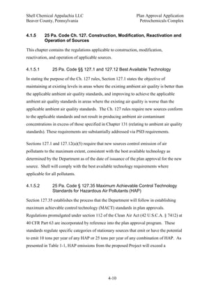 Shell Air Quality Plan Approval application for PA Ethane Cracker Plant ...