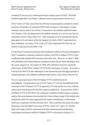 Shell Air Quality Plan Approval application for PA Ethane Cracker Plant ...