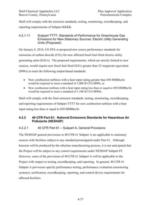 Shell Air Quality Plan Approval application for PA Ethane Cracker Plant ...