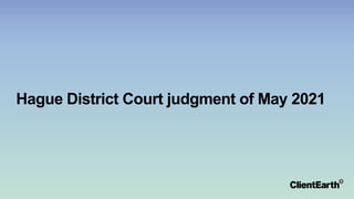 ClientEarth Claim towards Board of Shell plc | PPT