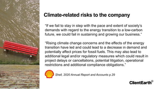 ClientEarth Claim towards Board of Shell plc | PPT