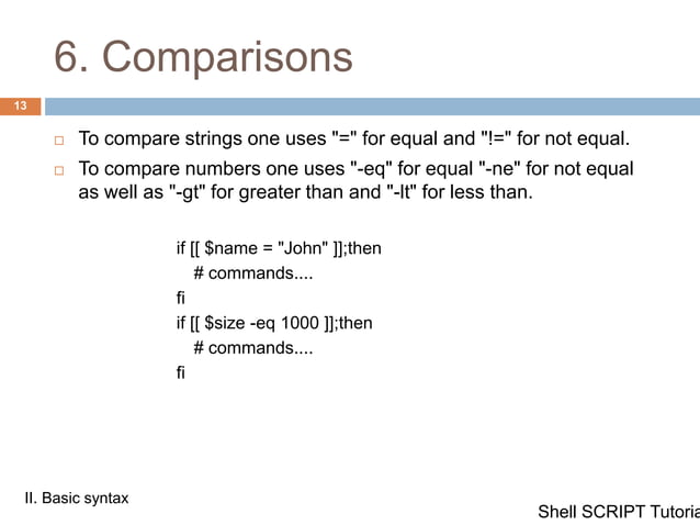 Shell Script Tutorial Ppt