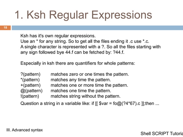 Shell Script Tutorial Ppt