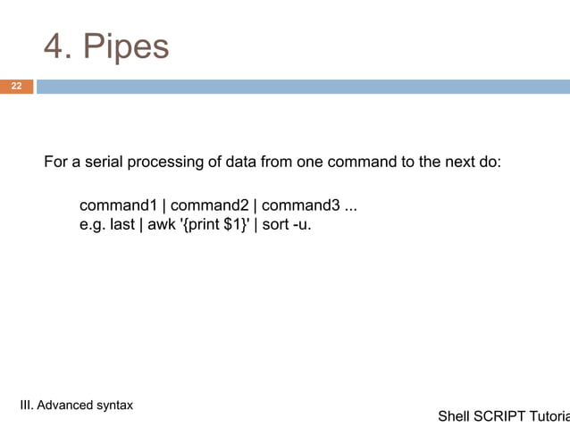 Shell Script Tutorial Ppt