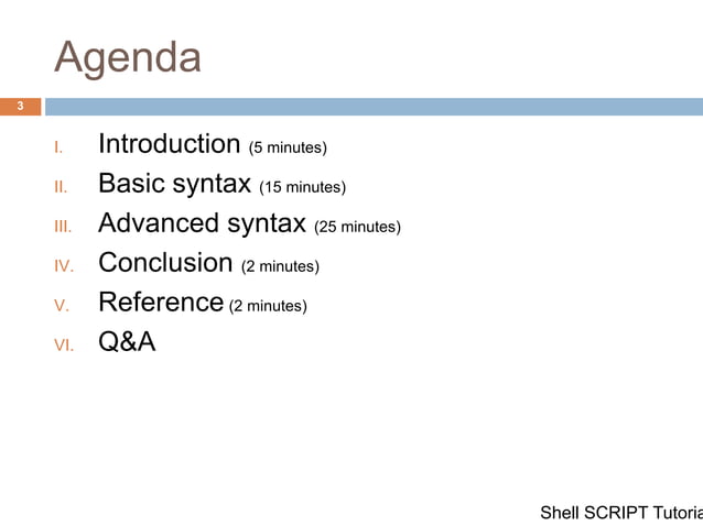 Shell Script Tutorial Ppt