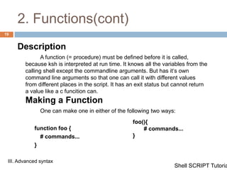 Shell Script Tutorial | PPT