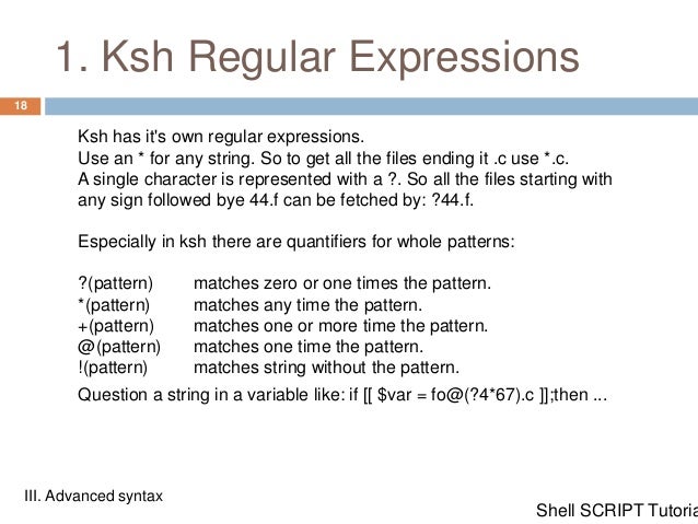 Shell Script Tutorial