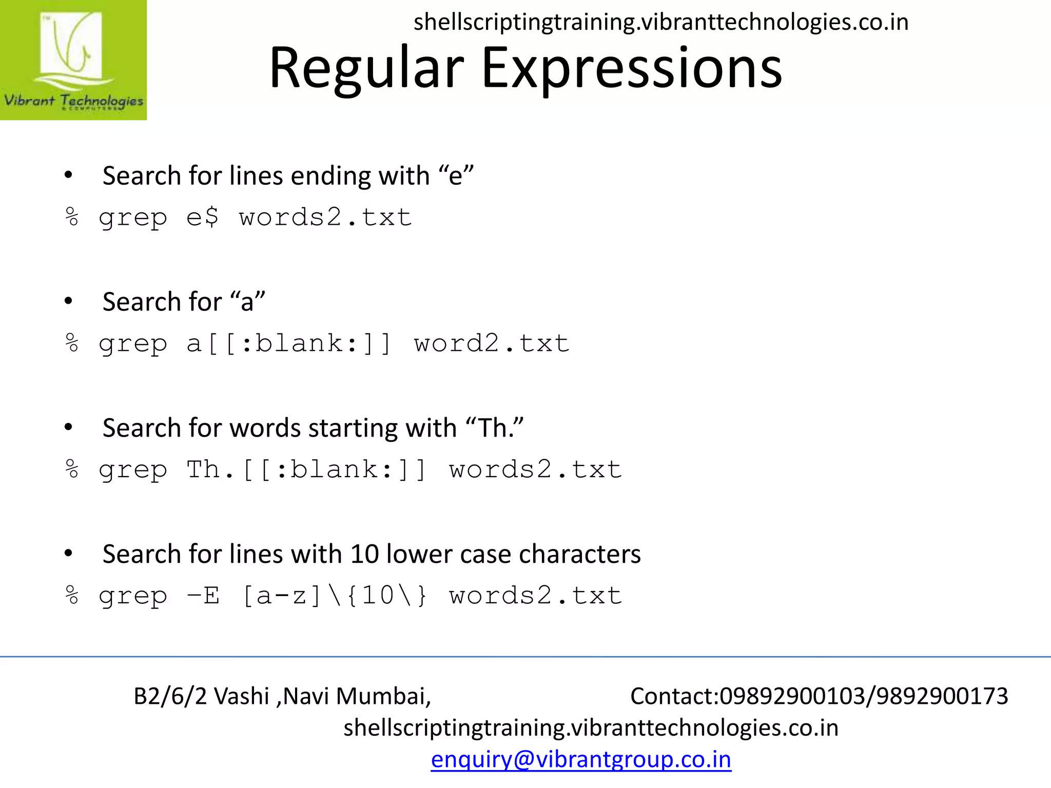 Shell Scripting-training-course-navi-mumbai-shell-scripting-course-provider-navi-mumbai | PPT