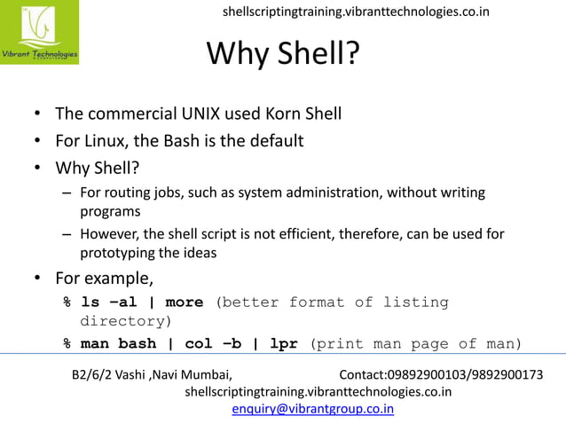 Shell Scripting-training-course-navi-mumbai-shell-scripting-course-provider-navi-mumbai | PPT