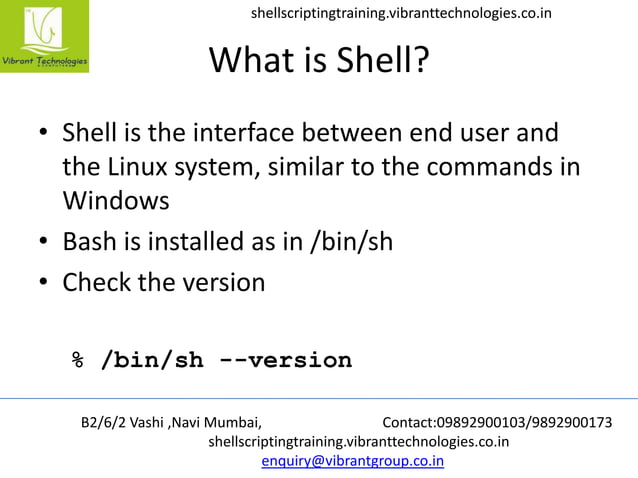 Shell Scripting-training-course-navi-mumbai-shell-scripting-course-provider-navi-mumbai | PPT