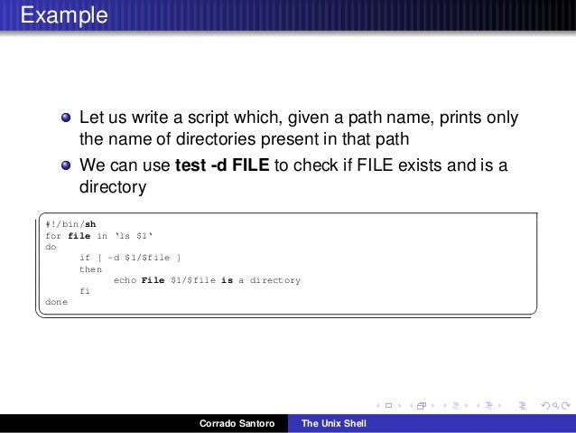 Write a bourne shell script