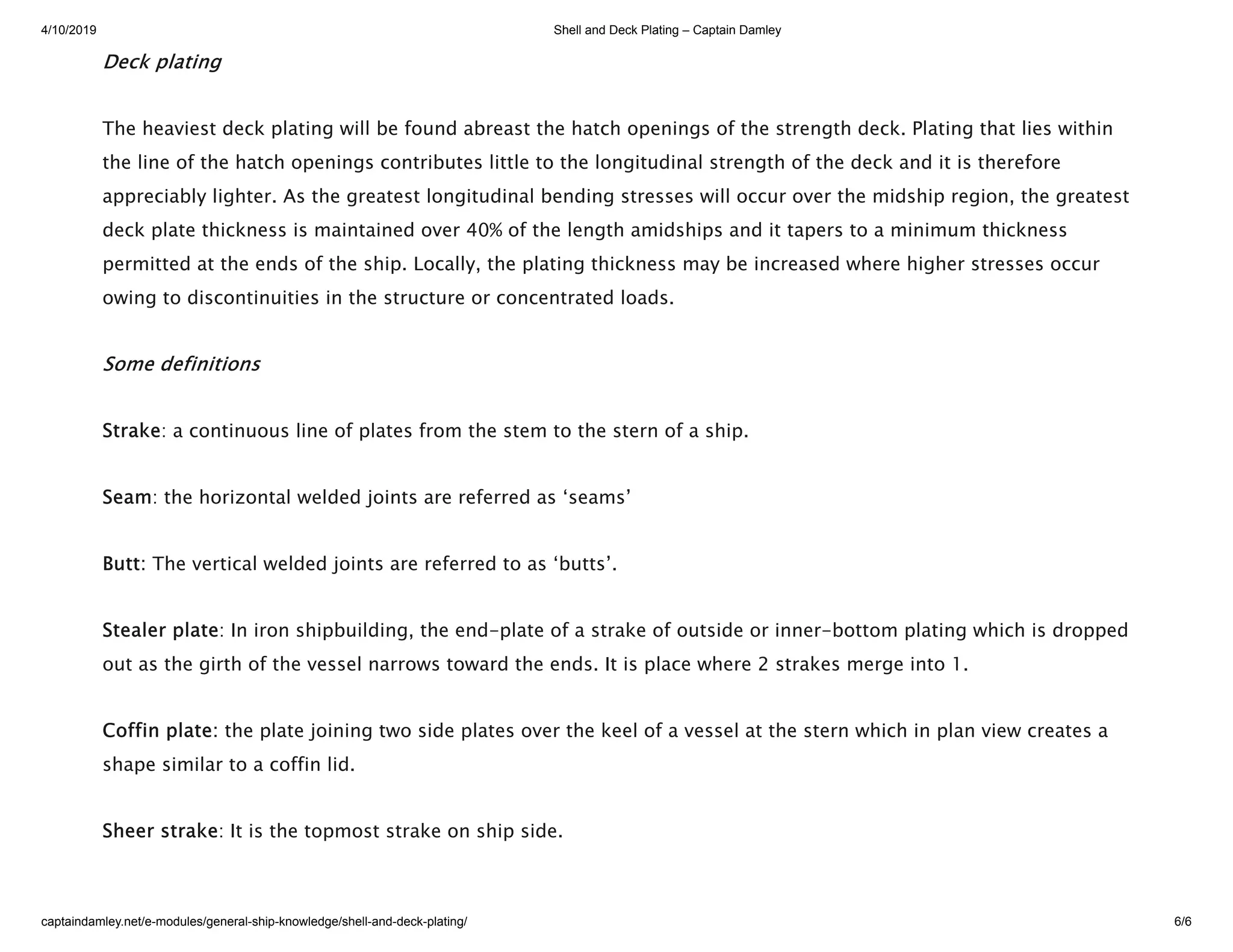 Shell and deck plating | PDF