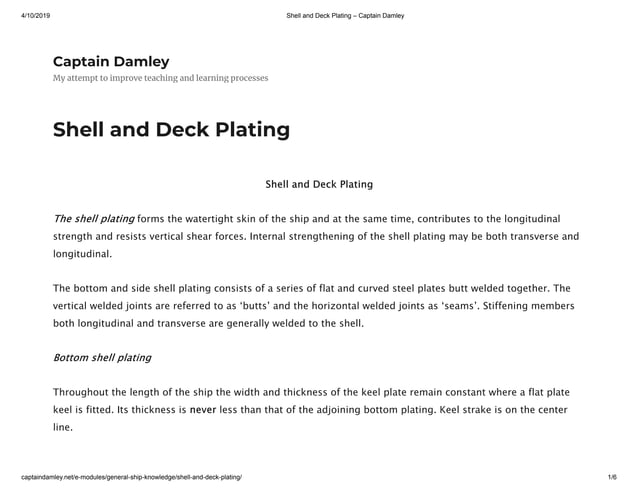 Shell and deck plating | PDF | Sailing | Sports