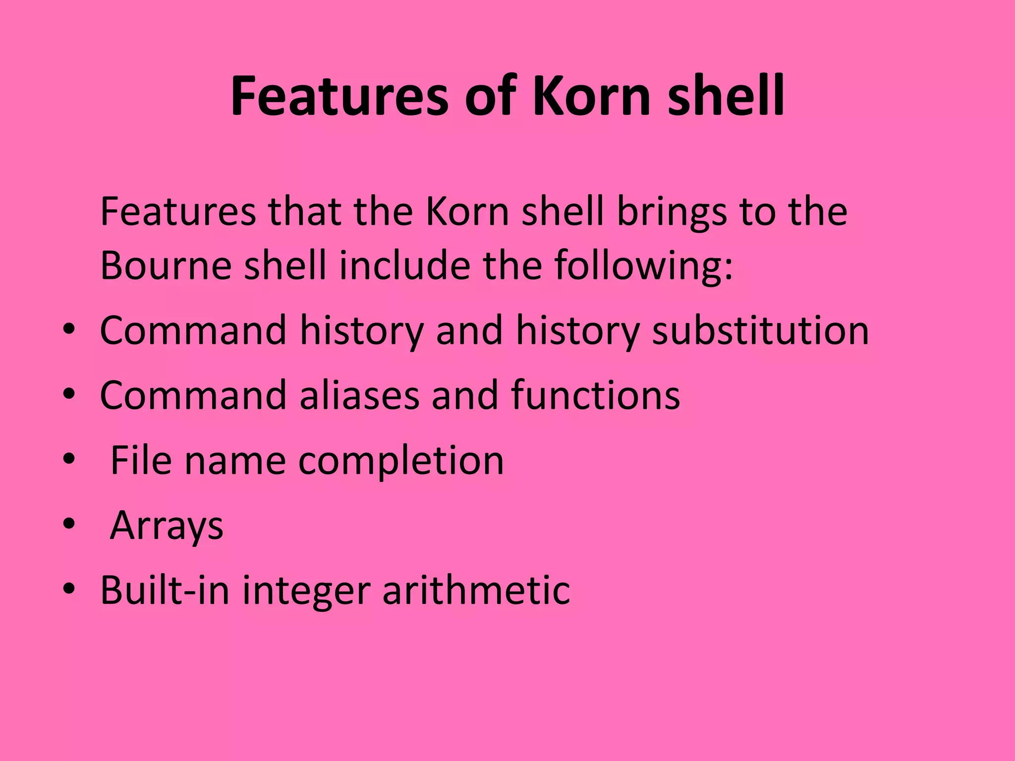 Shell and its types in LINUX | PPT