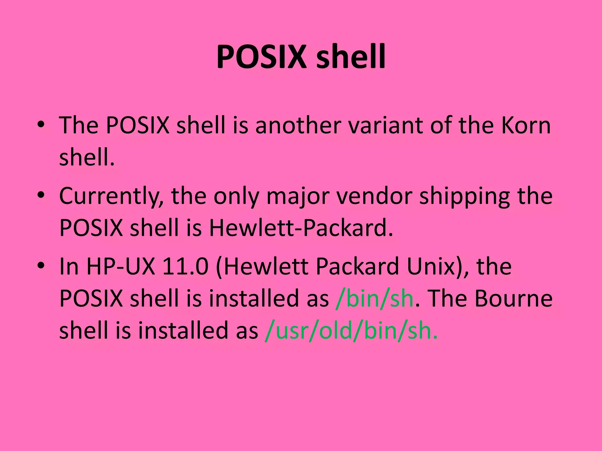 Shell and its types in LINUX | PPT