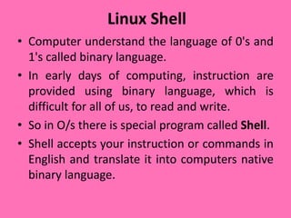 Shell and its types in LINUX | PPT