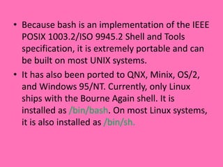 Shell and its types in LINUX | PPT