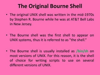 Shell and its types in LINUX | PPT