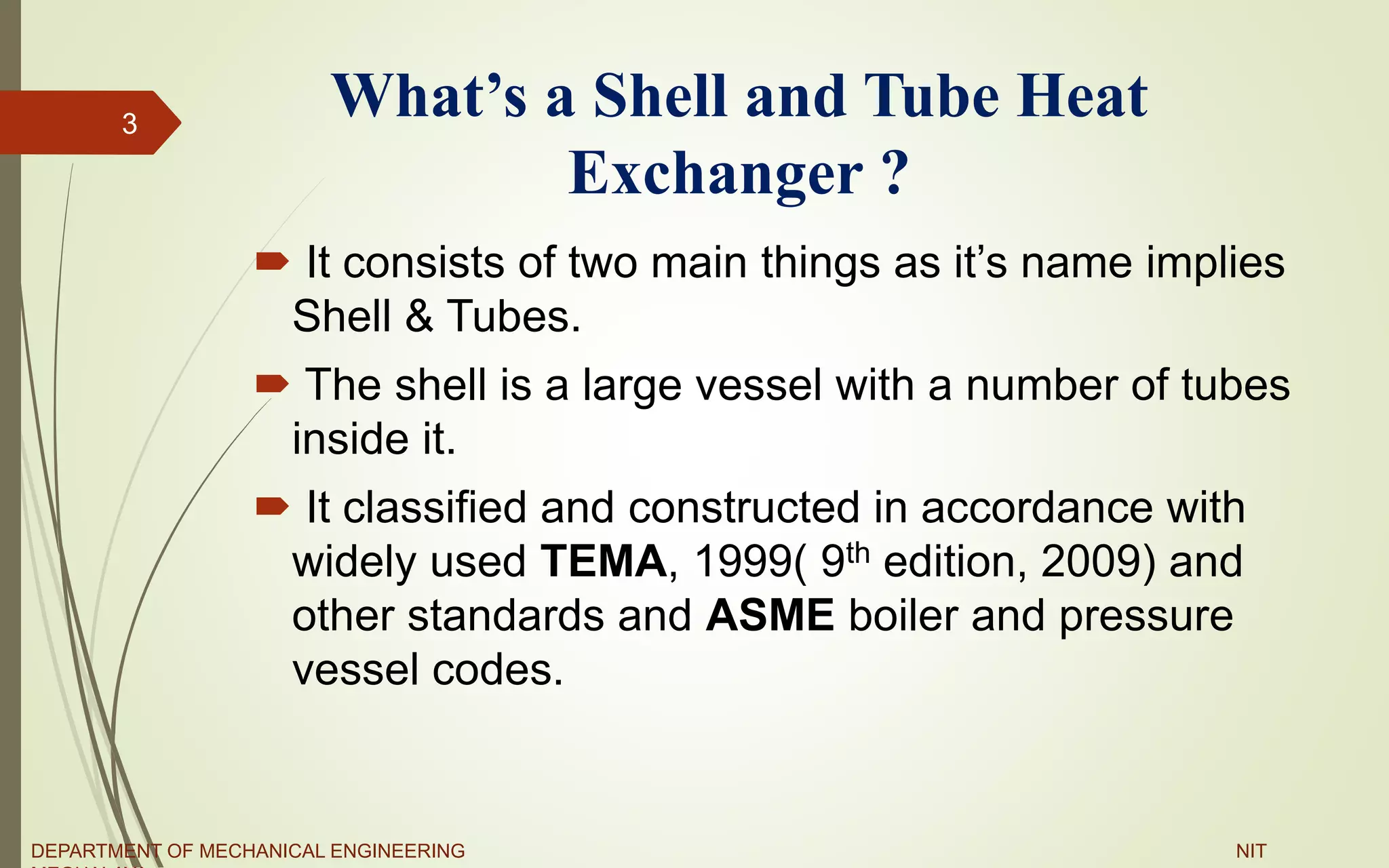 Shell and tube heat exchanger | PPTX