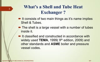 Shell and tube heat exchanger | PPTX
