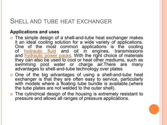 shell and tube heat exchanger.pptx | Physics | Science