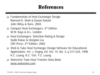 Shell and tube heat exchanger design | PDF