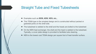 Selection of Shell and tube heat exchanger (STHE) | PPTX