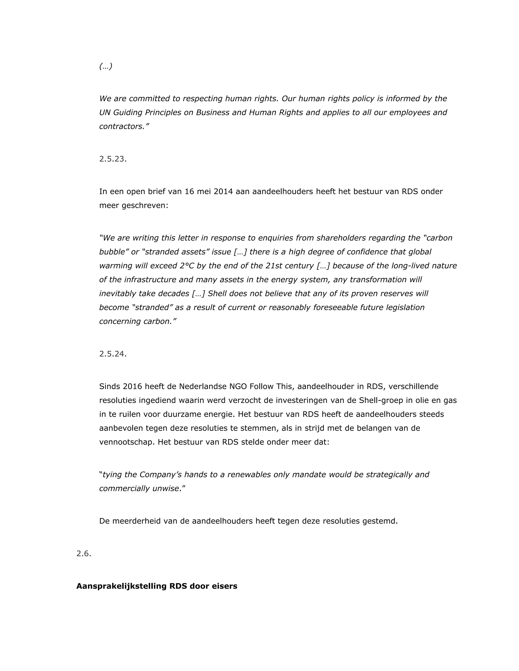 Shell Climate Court Case, 26th May 2021 | PDF