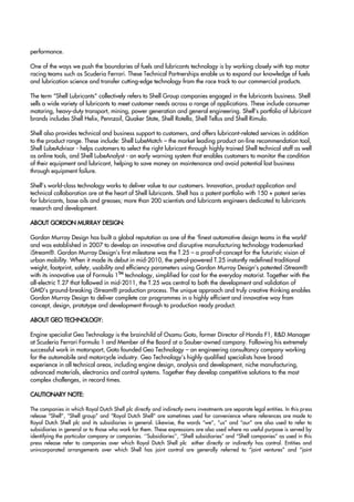 Shell Project M Concept Car - Press Release | PDF